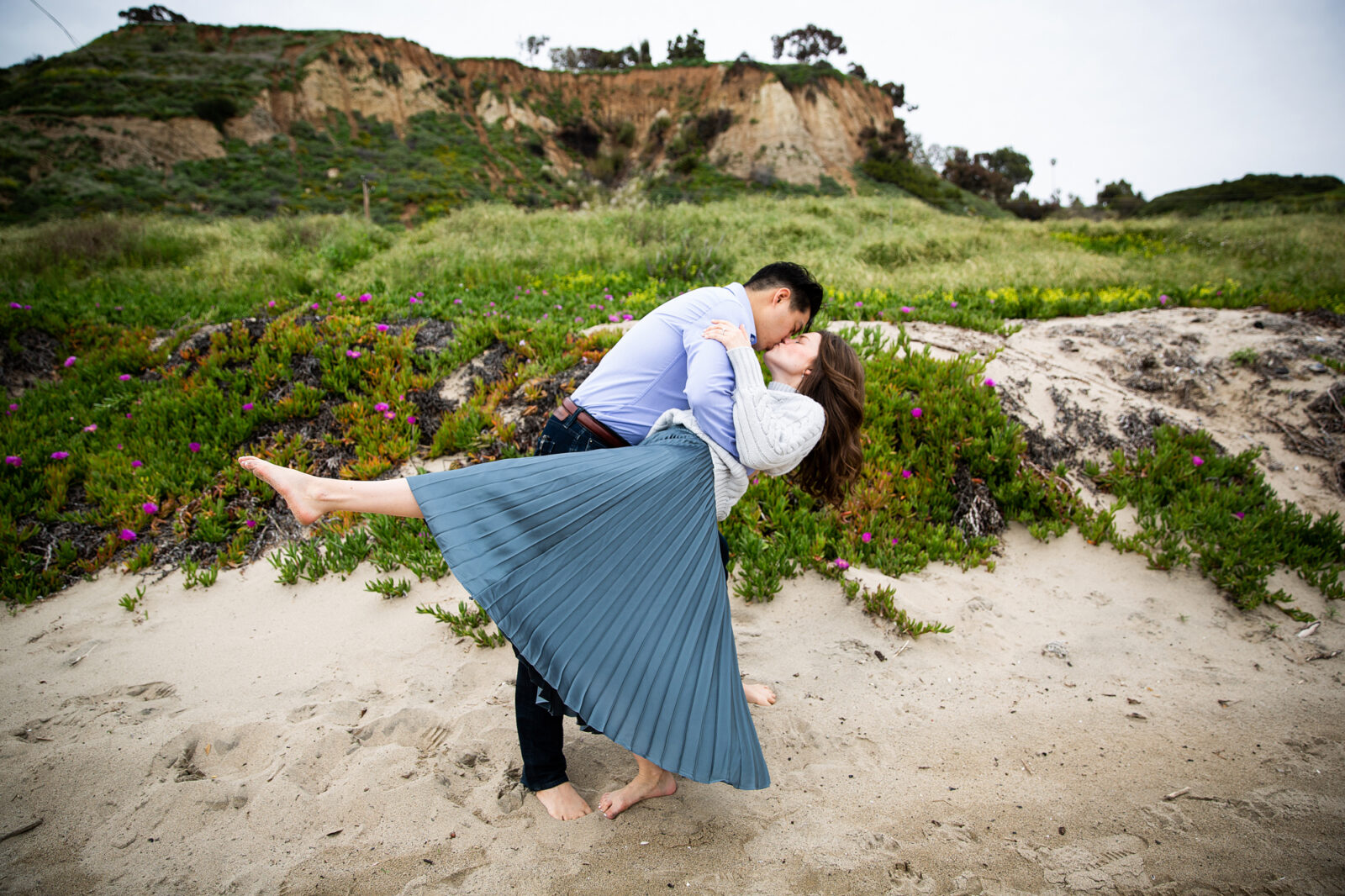 Romantic Santa Monica Proposal at Will Rogers State Beach